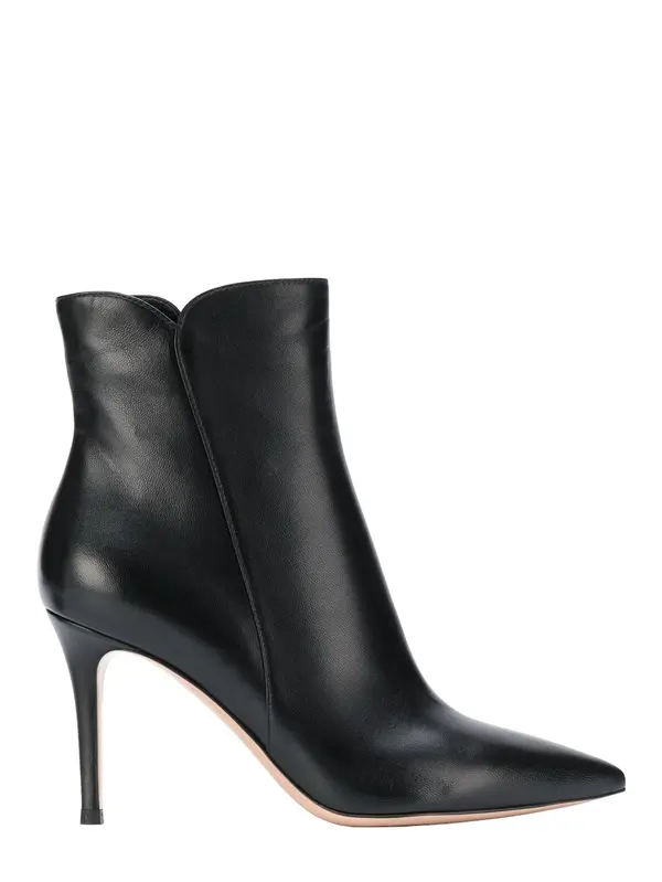 GIANVITO ROSSI Levy 85mm Leather Ankle Boots - Black