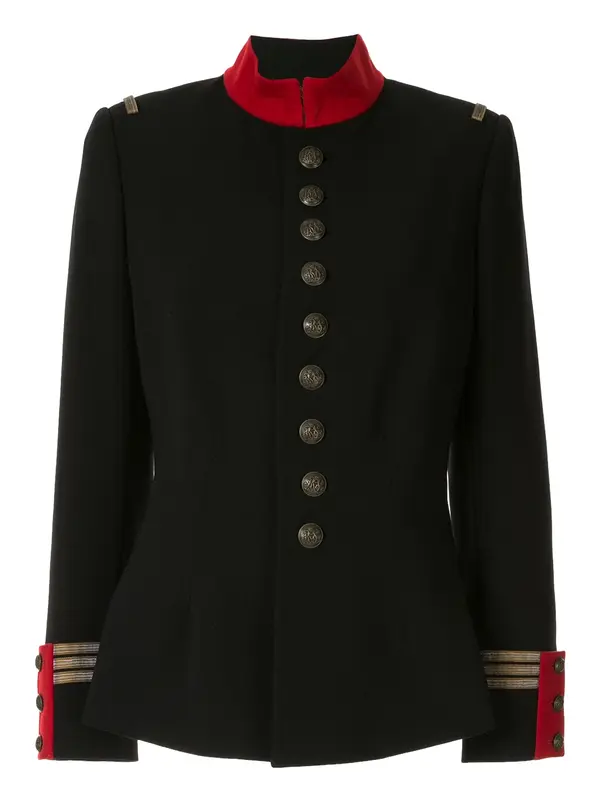 Ralph Lauren Fitted Military Jacket - Black