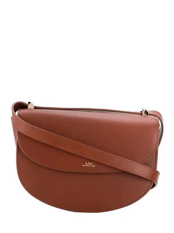 A.p.c. Geneve Flap Shoulder Bag - Brown