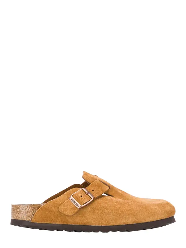 BIRKENSTOCK Boston Suede Mules - Neutrals