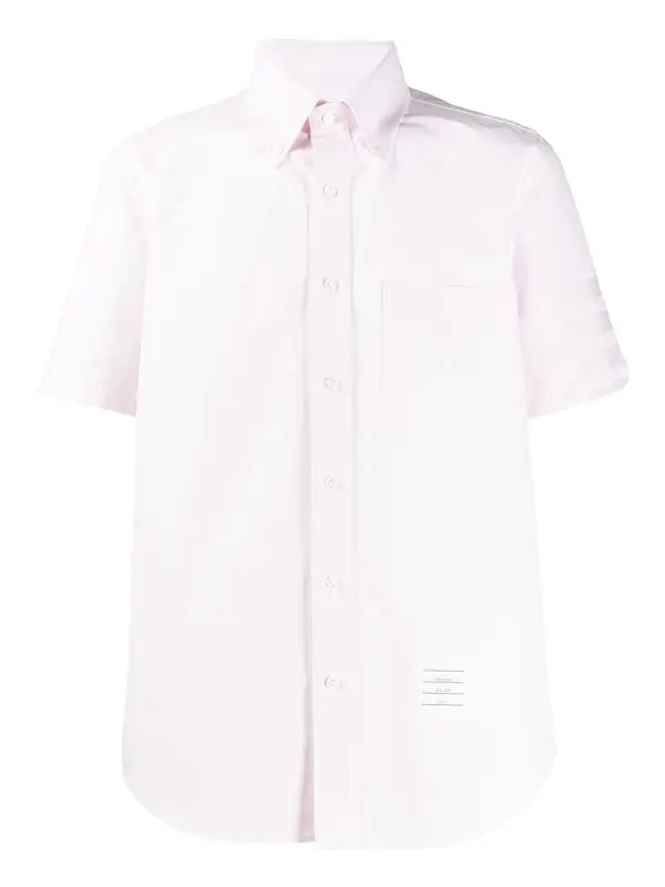 Thom Browne Satin Weave 4-bar Shirt - Pink