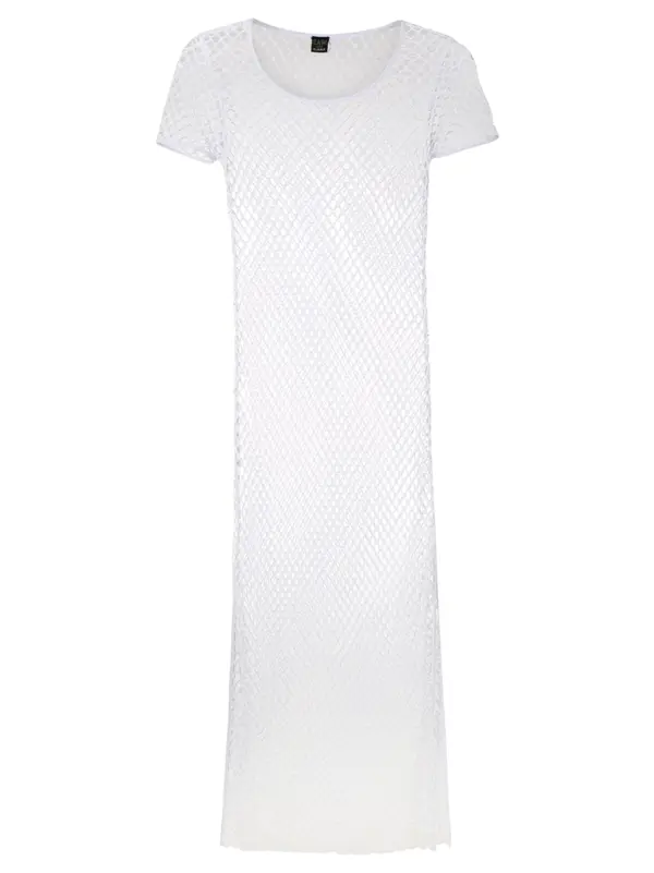 AMIR SLAMA Slits Midi Beach Dress - White