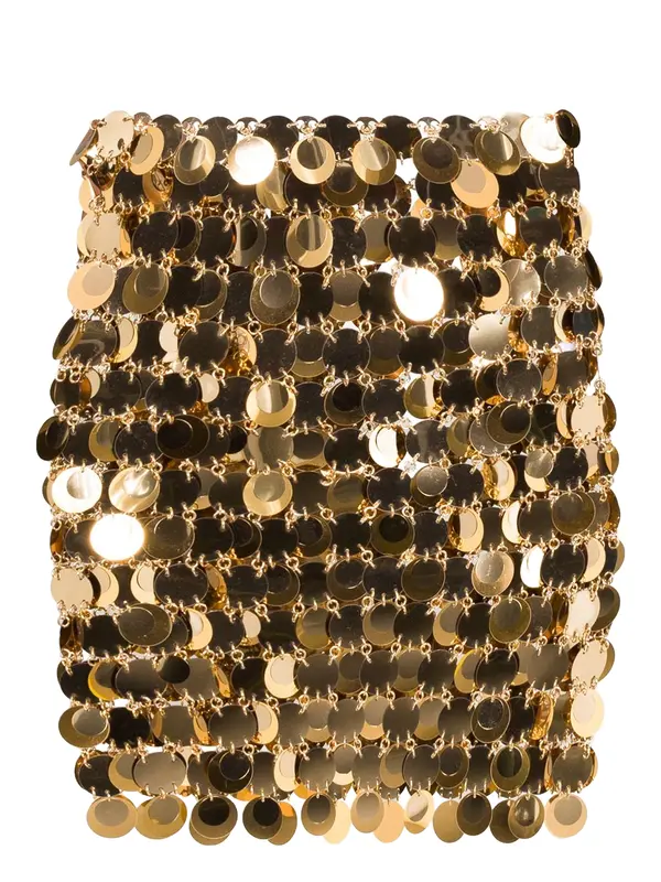 Rabanne Sequin-embellished Mini Skirt - Gold