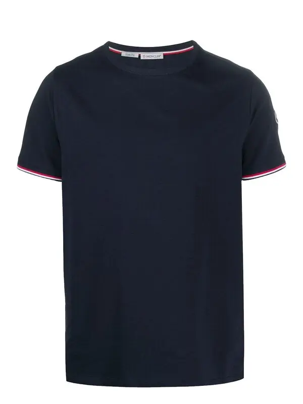 Moncler Stretch-cotton T-shirt - Blue