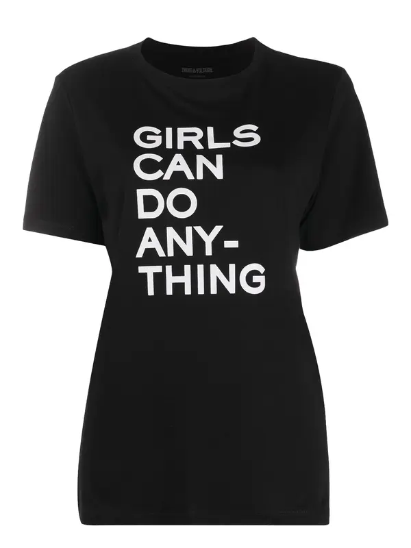 Zadig&Voltaire Slogan Print T-shirt - Black