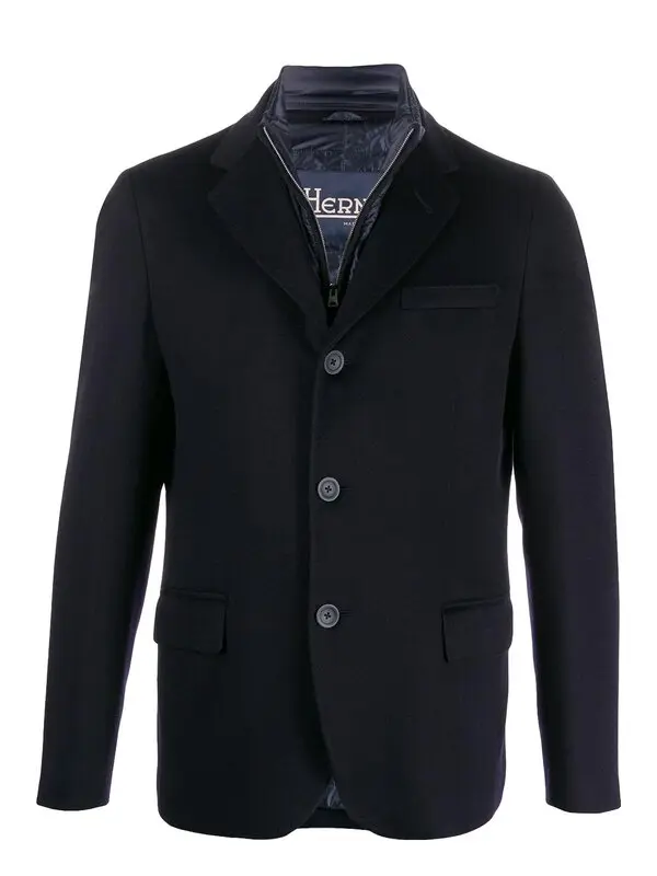 Herno Down Layered Blazer - Blue