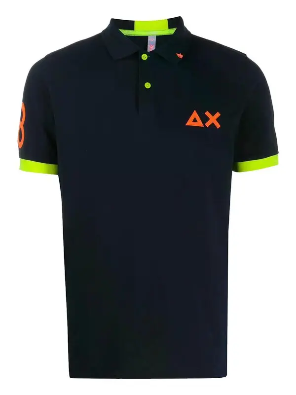 SUN 68 68 Logo Polo Shirt - Blue