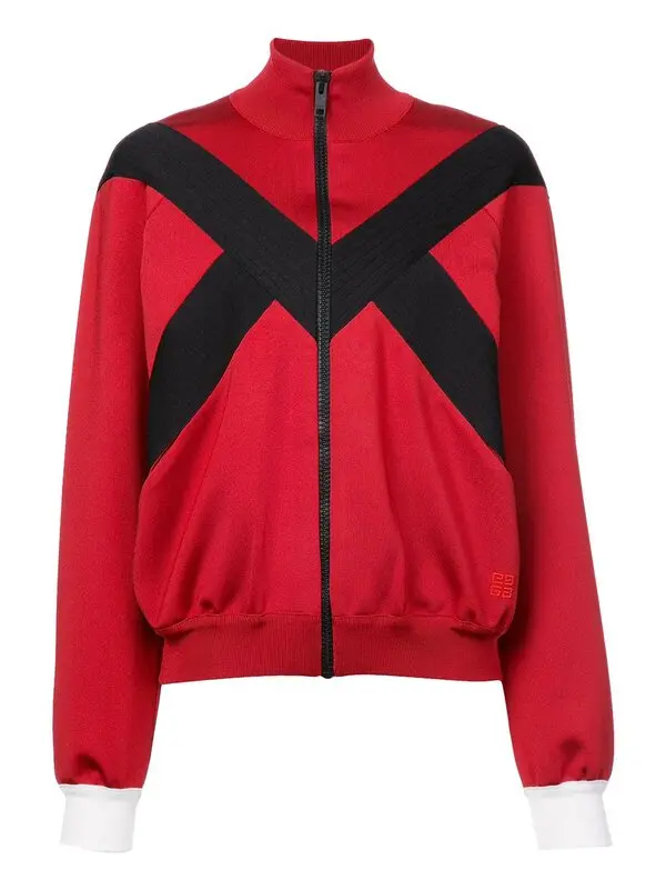 Givenchy Zip-up Bomber Jacket With Stripe Detail - Red