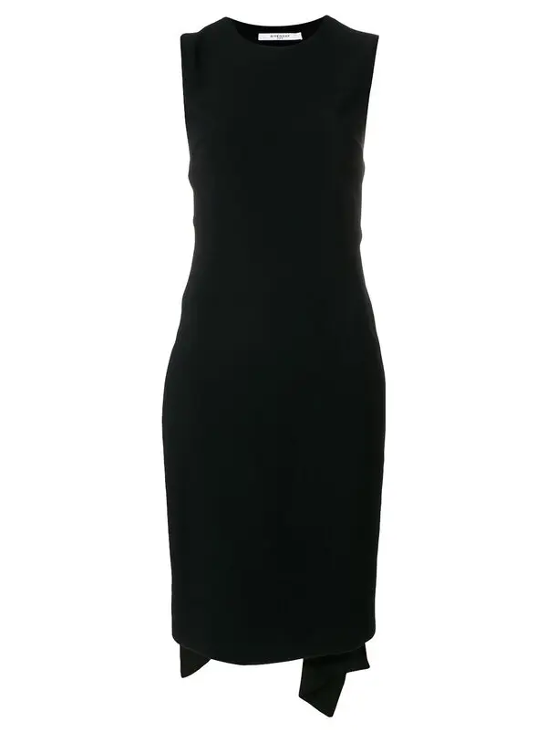 Givenchy Open Back Tie Waist Dress - Black