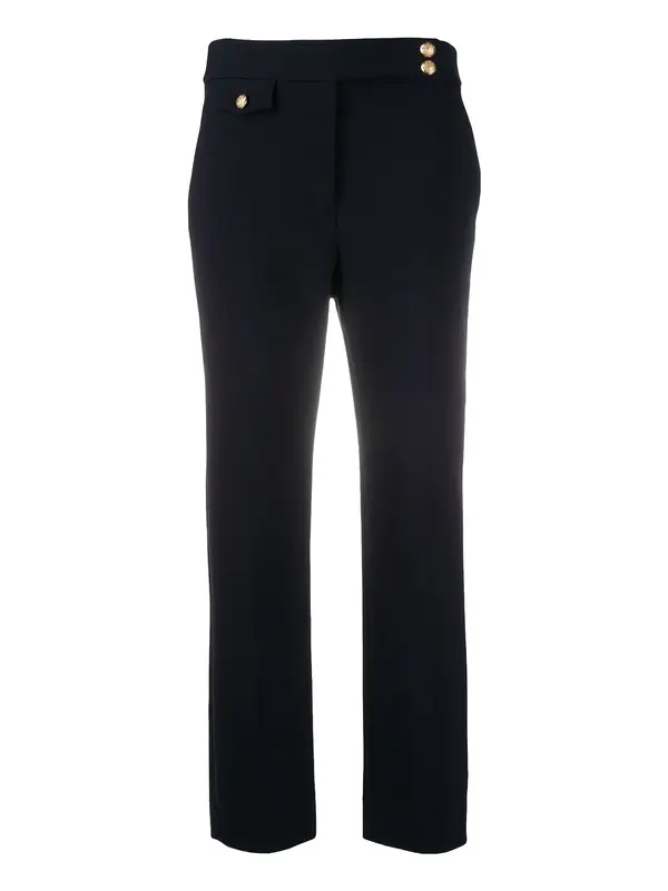 Veronica Beard Renzo Button-detailed Trousers - Blue