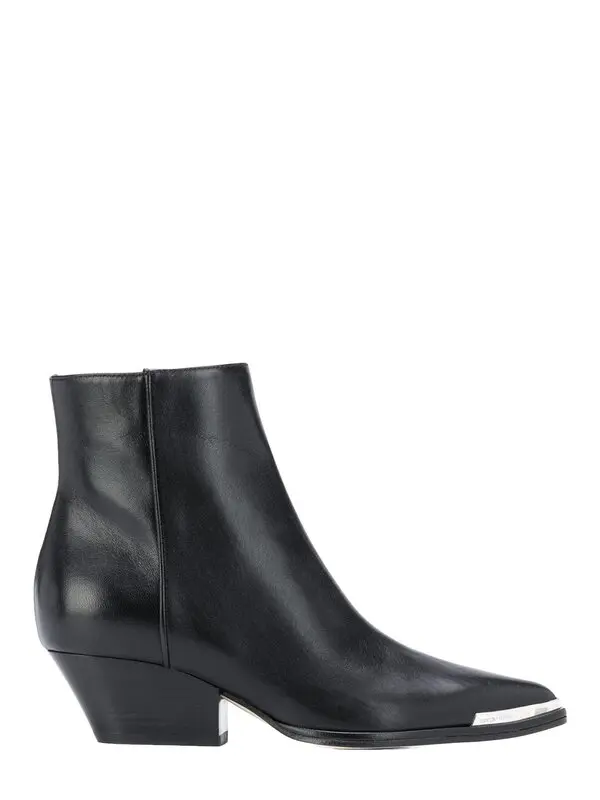 SERGIO ROSSI Pointed Contrast-cap Boots - Black
