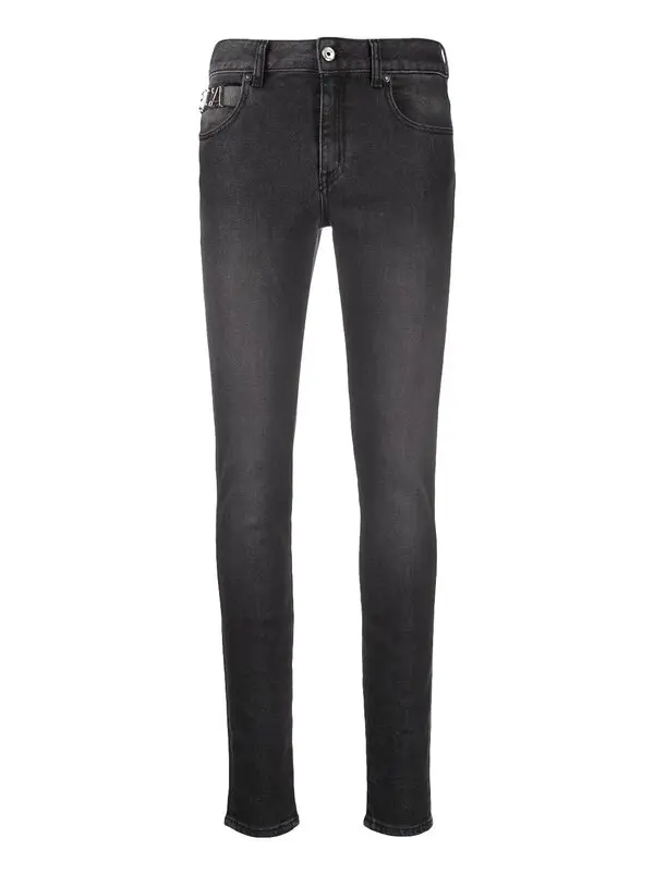 Just Cavalli Logo-plaque Slim Jeans - Black