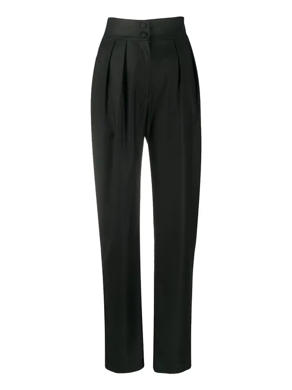 Matériel Tapered-leg Wool Trousers - Black