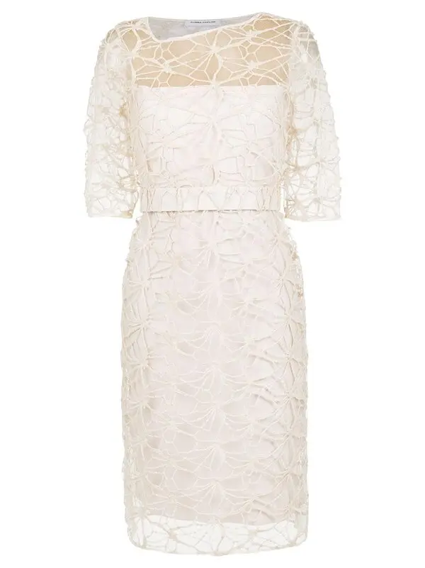 GLORIA COELHO Lace Dress - Neutrals