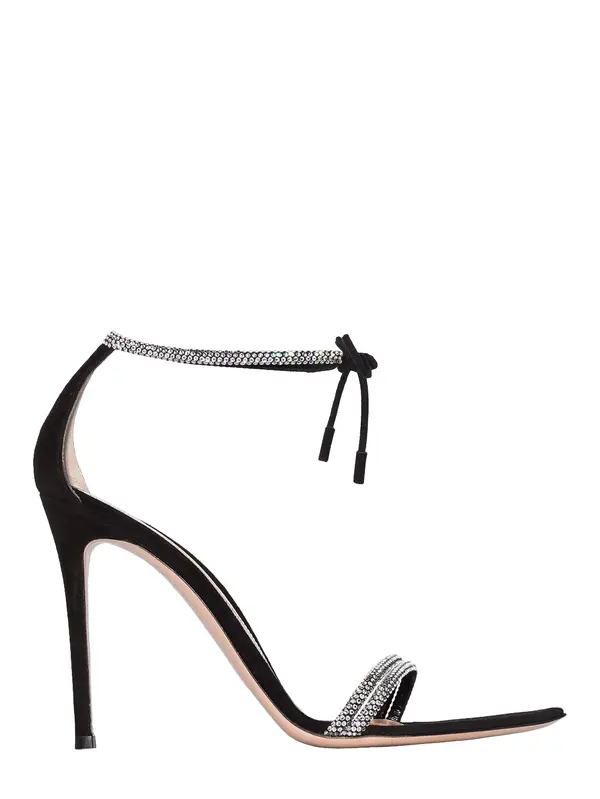 GIANVITO ROSSI Crystal Strap 115mm Sandals - Black