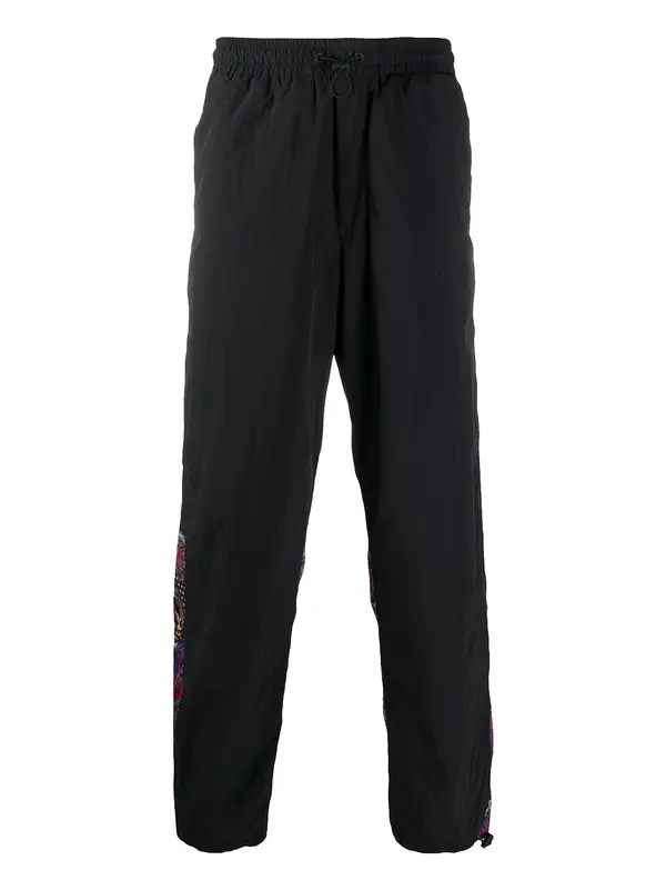 Versace Logo Print Track Pants - Black