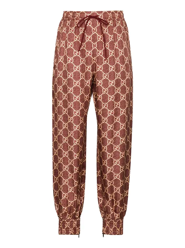Gucci Gg Supreme Track Pants - Red