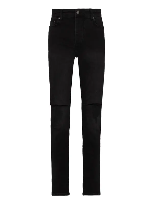 Ksubi Chitch Krow Krushed Slim-fit Jeans - Black