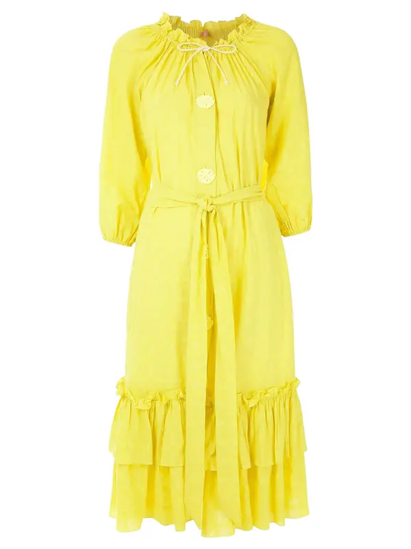 CLUBE BOSSA Valerie Midi Dress - Yellow