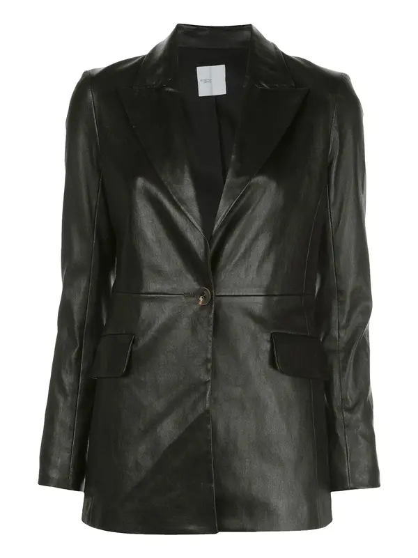 Rosetta Getty Leather Blazer - Black