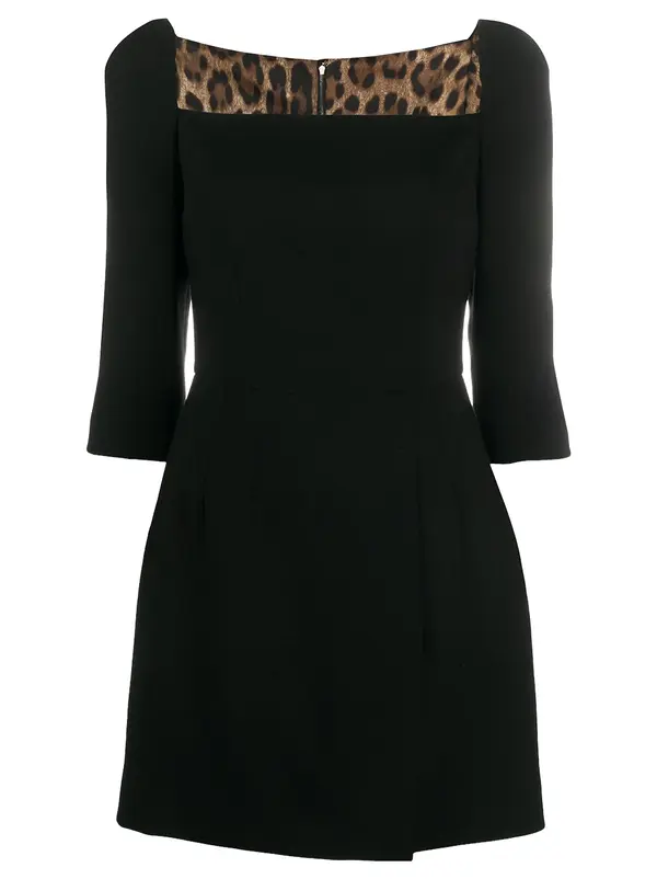 Dolce & Gabbana Double Crepe Minidress - Black