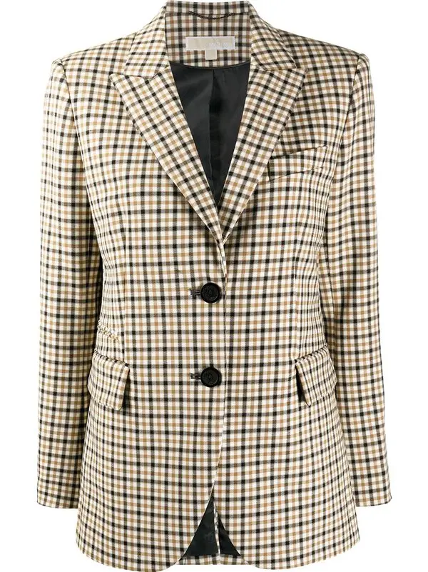 Michael Kors Checked Blazer - Brown