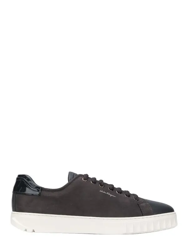 FERRAGAMO Contrast Panel Low-top Sneakers - Grey