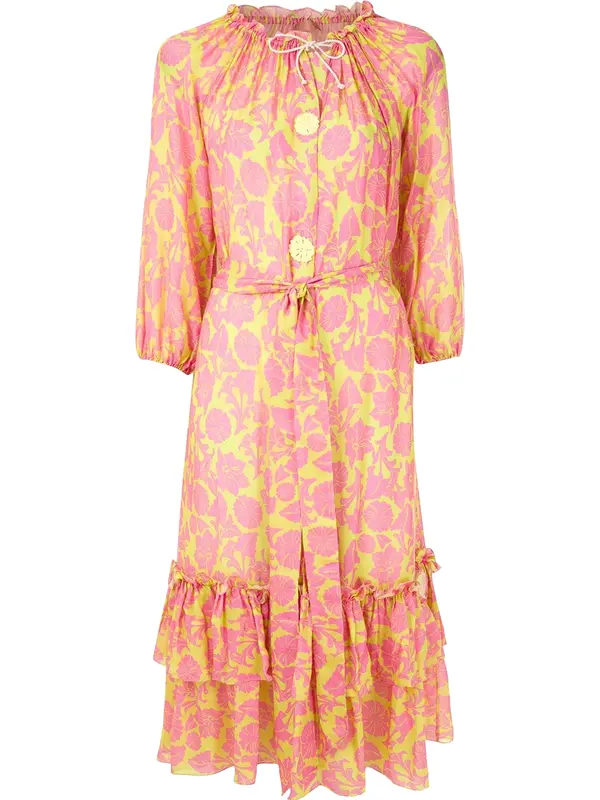 CLUBE BOSSA Valerie Midi Dress - Yellow