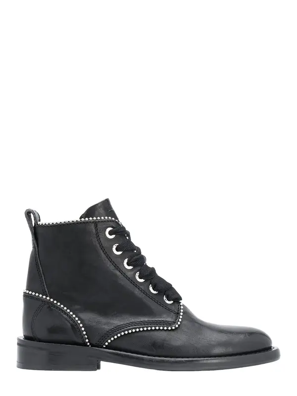Zadig&Voltaire Studded Leather Boots - Black