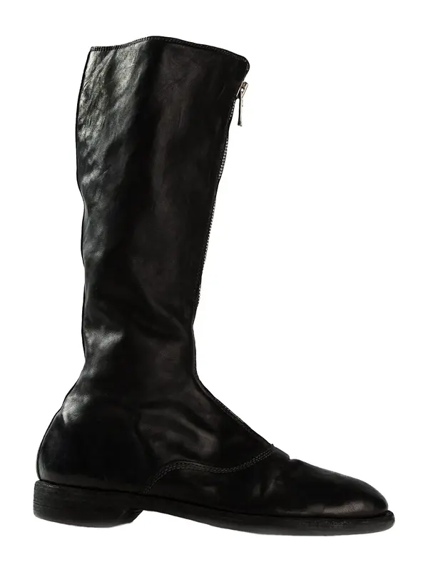 Guidi Front Zip Boots - Black