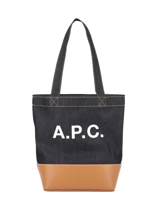 A.p.c. Axelle Logo Tote Bag - Blue