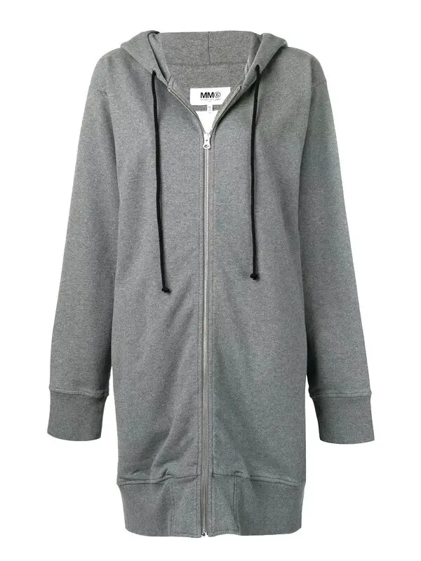 MAISON MARGIELA Oversized Zip-up Hoodie - Grey