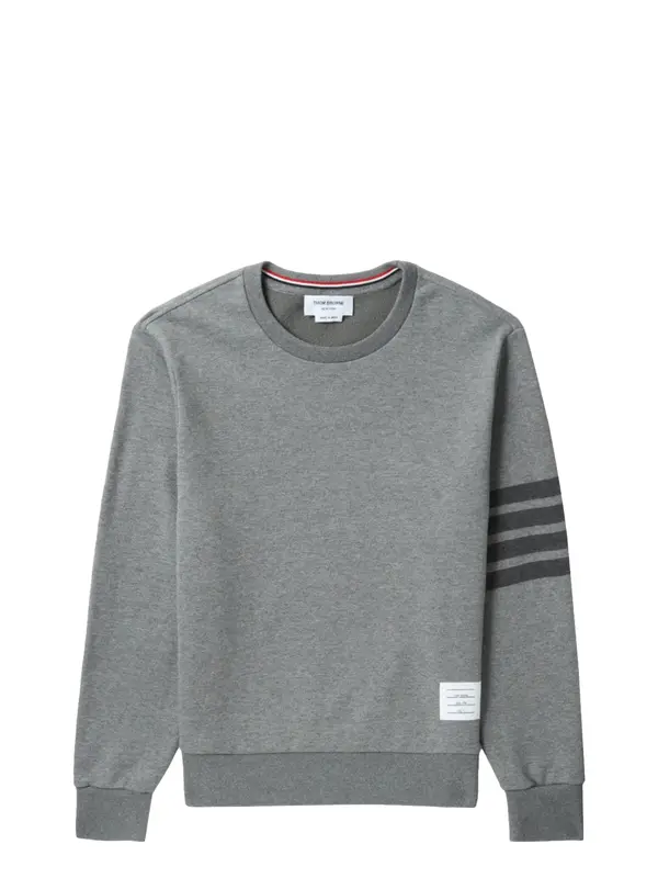 Thom Browne 4-bar Stripe Cotton Sweatshirt - Grey
