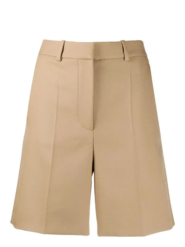 Stella McCartney High-waisted Mid-length Tailored Shorts - Neutrals