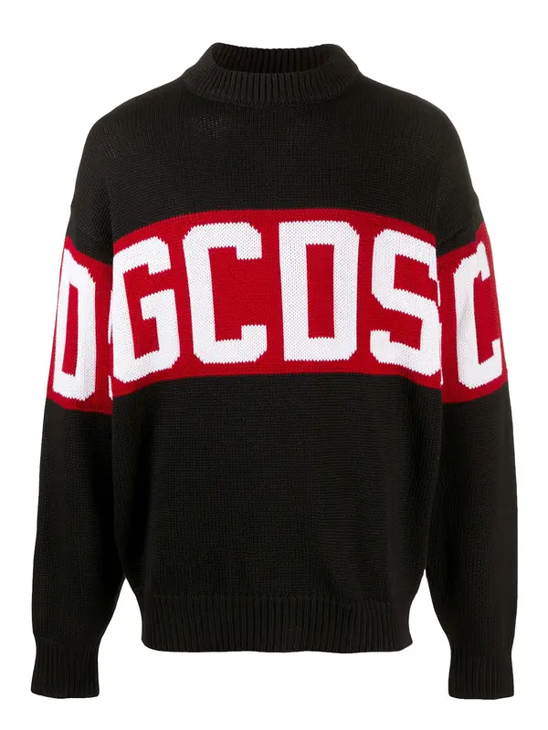 Gcds Logo Intarsia Jumper - Black