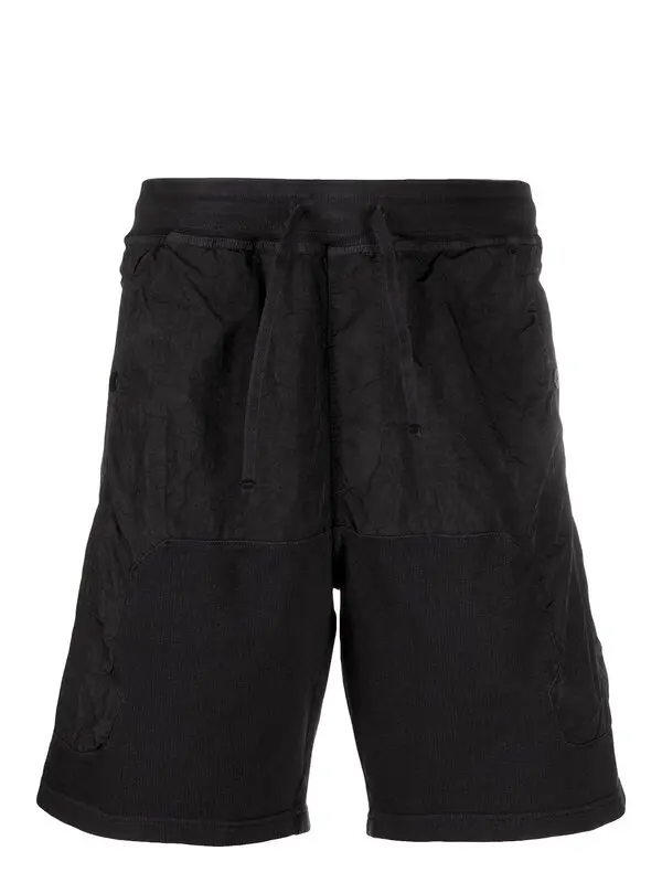 Stone Island Contrast Panel Shorts - Black