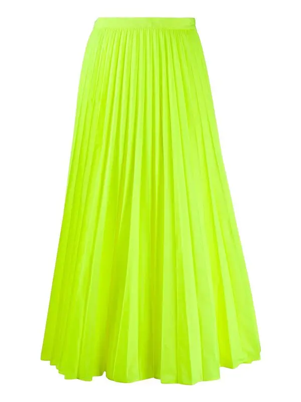 Valentino Garavani High-waisted Pleated Midi Skirt - Green