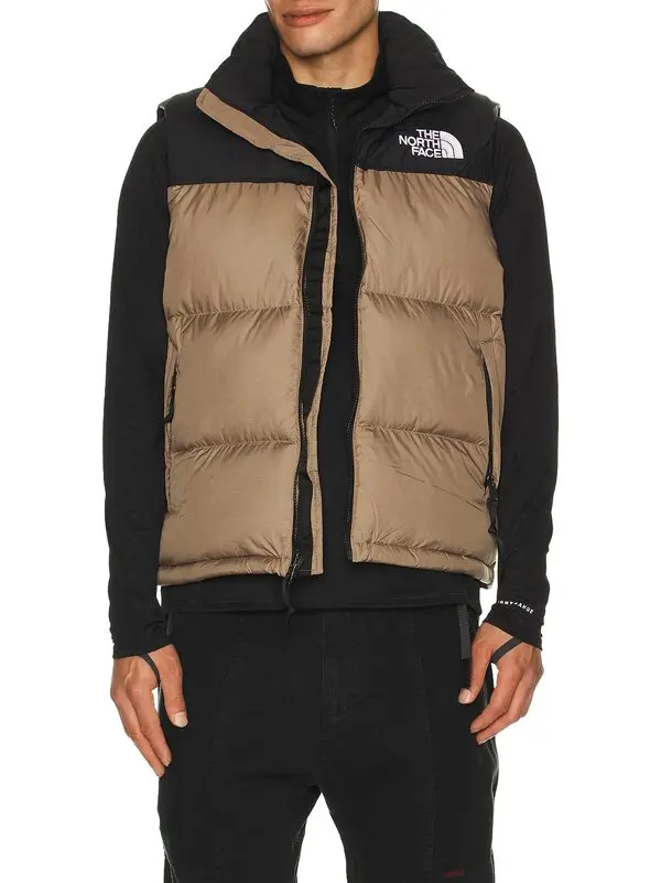 The North Face 1996 Retro Nuptse Vest - Mocha Brown & Tnf Black