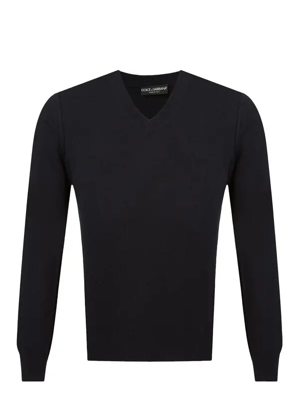 Dolce & Gabbana Cashmere V-neck Sweater - Blue