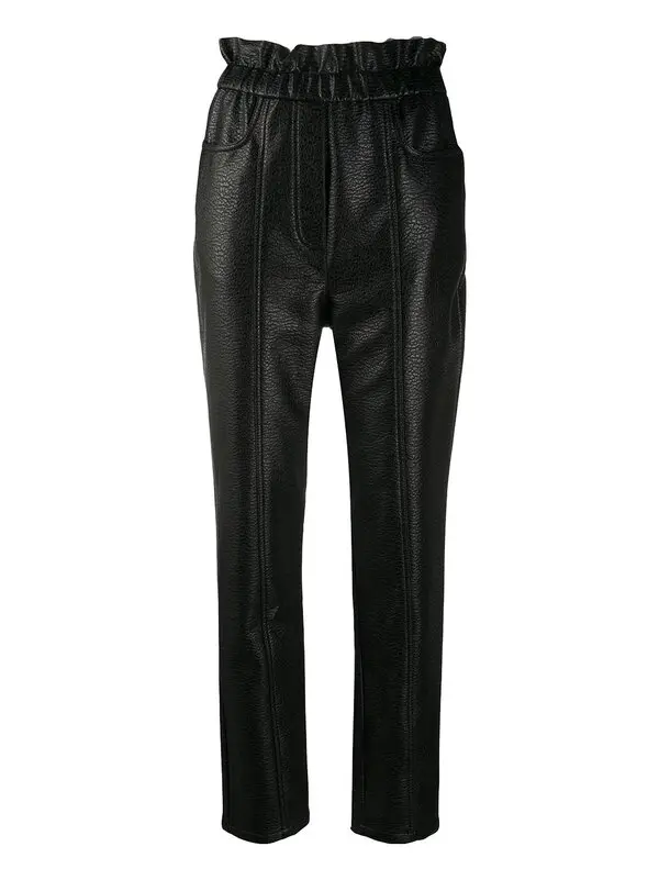 Philosophy Di Lorenzo Serafini Faux-leather Trousers - Black