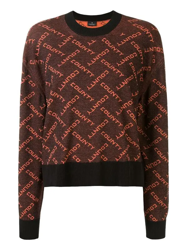 COUNTY OF MILAN All-over Logo Jumper - Black