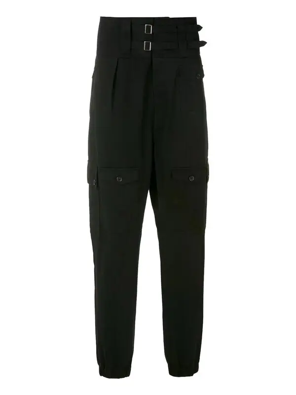 Dolce & Gabbana Double-buckle Trousers - Black