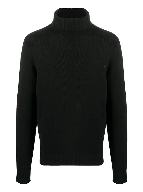 Palm Angels Logo Turtleneck Jumper - Black