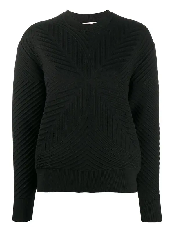 Alexander McQueen Patterned Rib-knit Jumper - Black