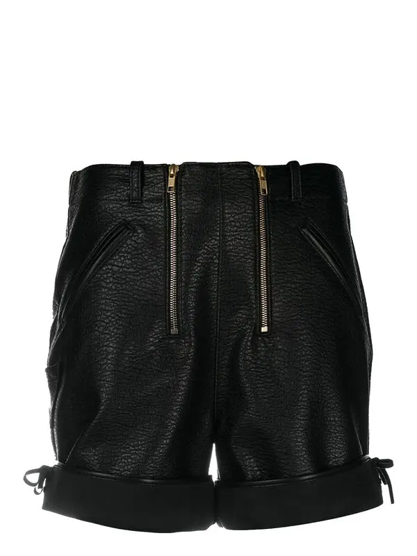 Philosophy Di Lorenzo Serafini Front Zip Shorts - Black