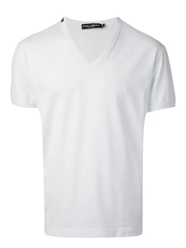 Dolce & Gabbana Classic V-neck T-shirt - White