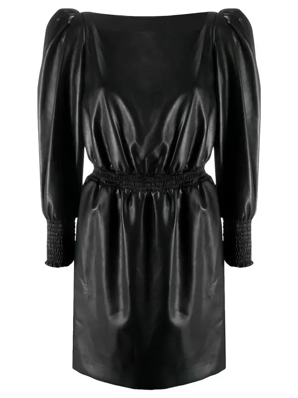 Philosophy Di Lorenzo Serafini Faux Leather Mini Dress - Black