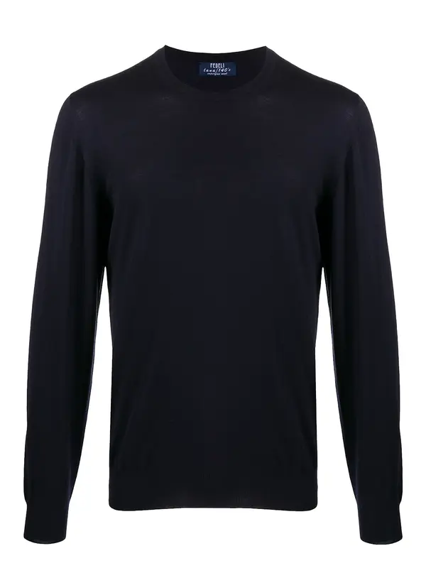 Fedeli Round Neck Jumper - Blue