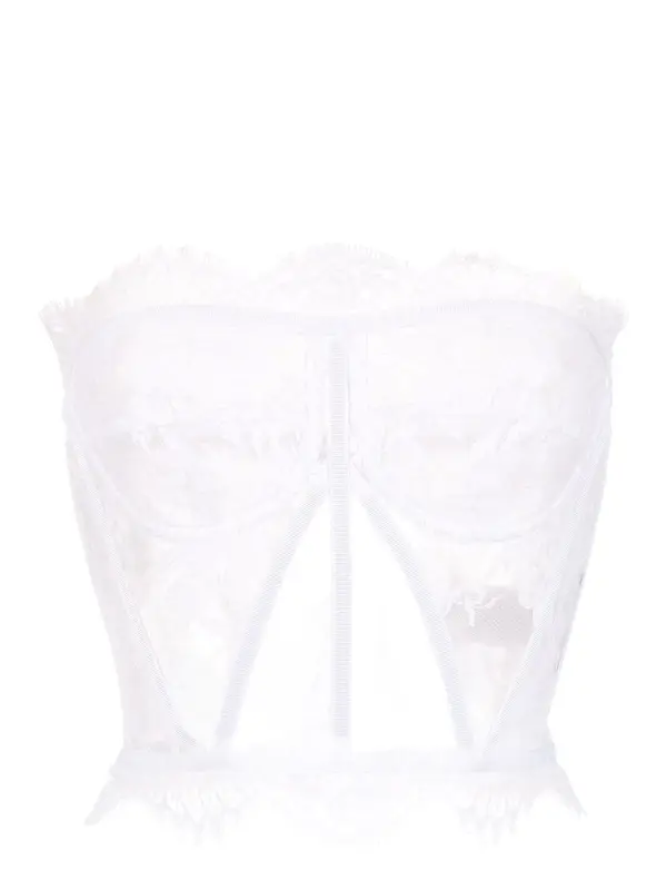 Dolce & Gabbana Lace Bustier Top - White