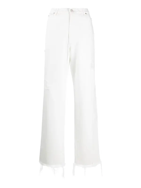Natasha Zinko High-waisted Boyfriend Jeans - White